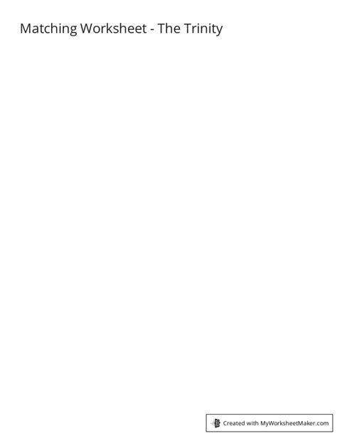 Image result for Trinity Worksheet