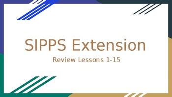 Image result for SIPPs Extension Lessons P1