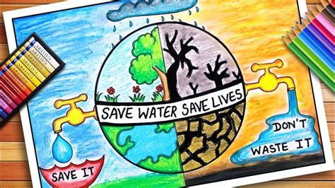 Image result for Save Water Project Drawing