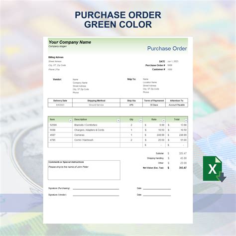 Image result for Purchase Order Format
