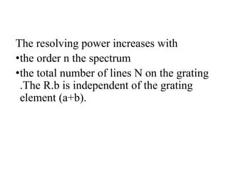 Image result for Resolving Power of Grating