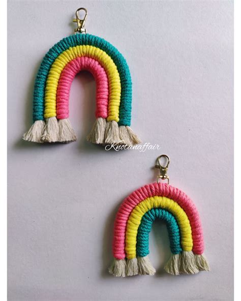 Image result for Colorful Macrame Keychains