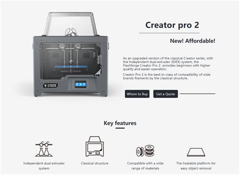 Image result for FlashForge Creator Pro Dual 3D Printer