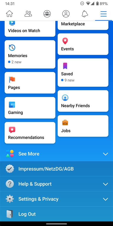 Image result for iOS and Android Facebook Menu Differences