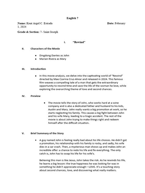 Image result for Rewind Movie Script