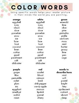 Image result for Color Synonyms