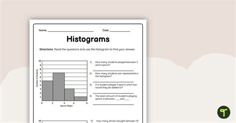 Image result for Histogram Worksheet