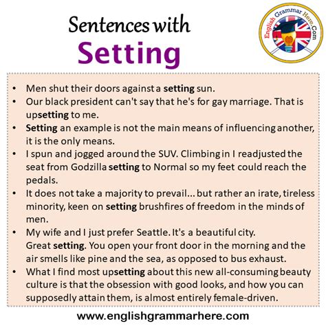 Image result for Setting Meaning