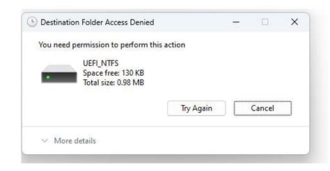 Image result for Destination Folder Access Windows 11 Admin Prompt