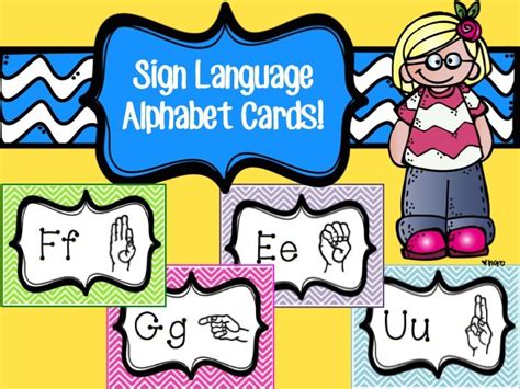 Image result for Sign Language Alphabet Cards
