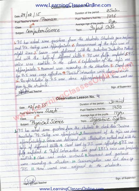 Image result for Observation of a Lesson