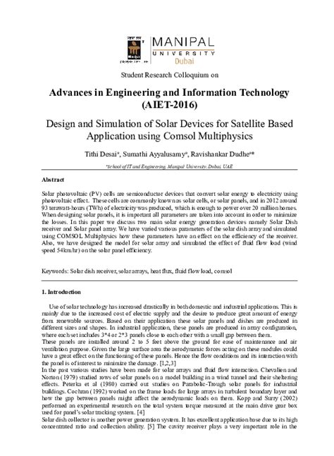 Image result for COMSOL Multiphysics Solar Cell