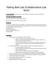 Image result for Physics Lab Ball Falling