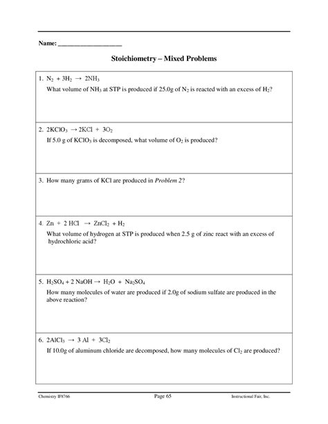 Image result for Stoichiometry Example Word Problems