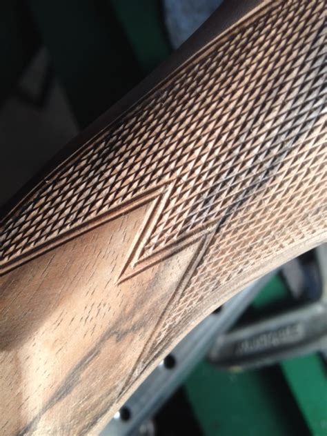 Image result for Custom Gun Stock Checkering