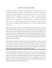 Image result for Psychological Profiling Process