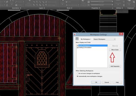 Image result for AutoCAD Workspace Settings