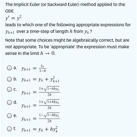 Image result for Implicit Euler Method