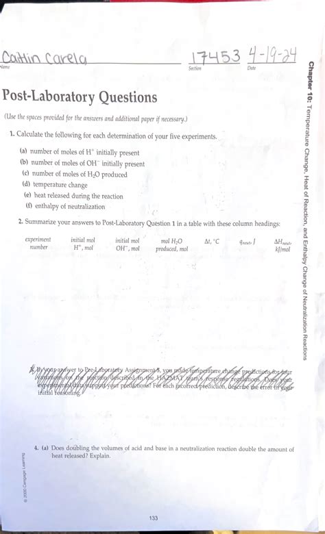 Image result for Enthalpy Post-Lab