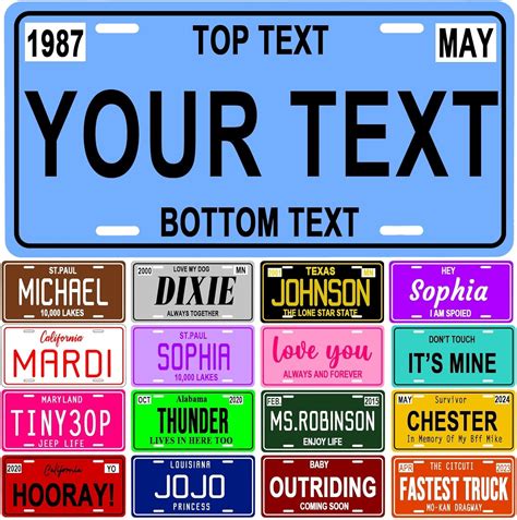 Image result for Customized License Plates