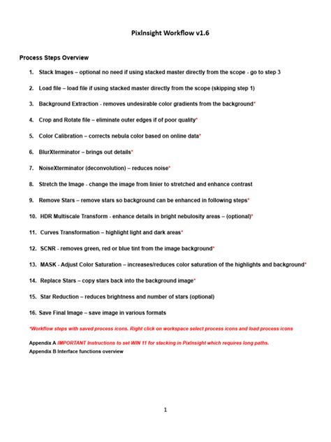 Image result for PixInsight Workflow Diagram