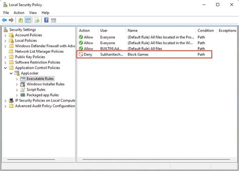 Image result for AppLocker Rule Types