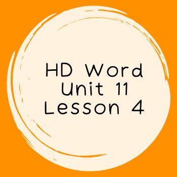 Image result for HD Word Lesson One