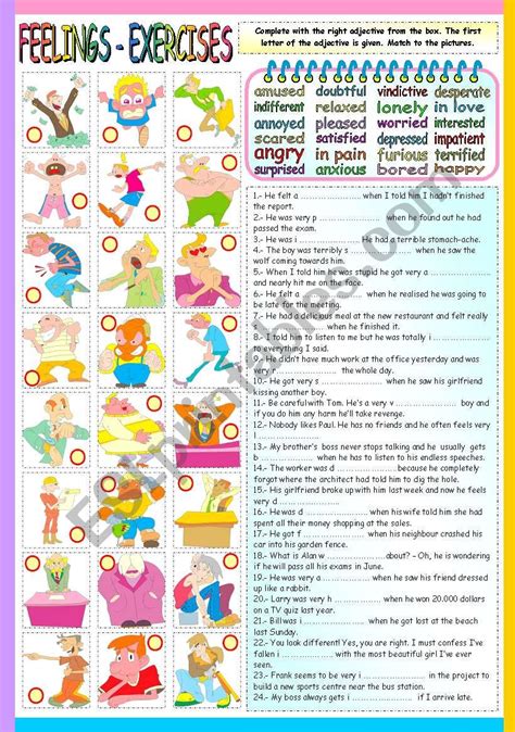 Image result for Emotions Exercises