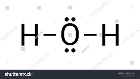 Lewis Structure Water H2o Stock Vector (Royalty Free) 2109029405