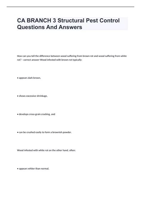 Image result for Structural Pest Control Test