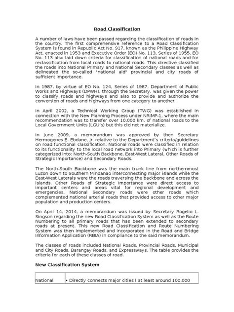 Image result for Guide to Developing a Road Classification Network Framework