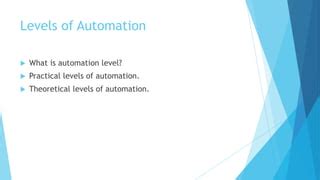 Image result for Level of Automation PDF