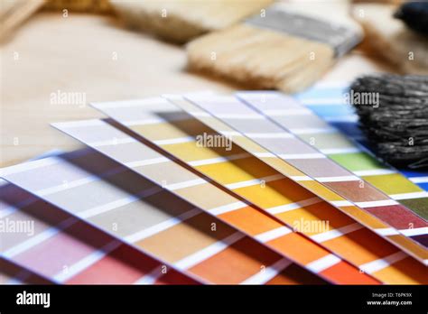 Paint color samples, closeup Stock Photo - Alamy
