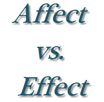 Image result for Affect vs Effect Visual