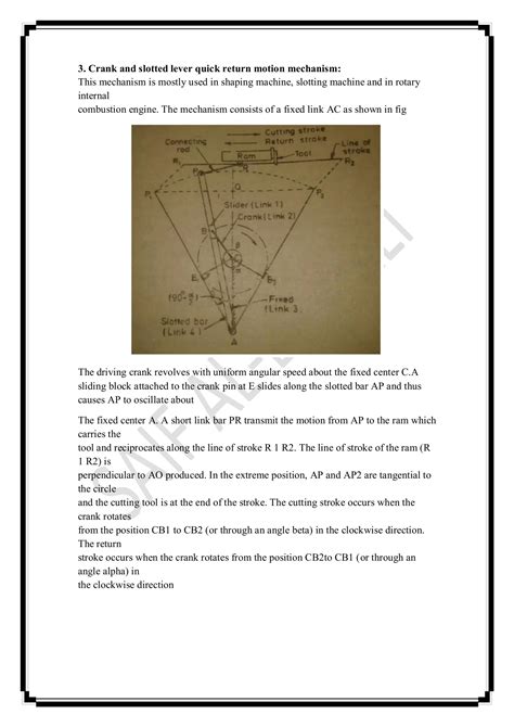 Image result for Examples of a Quick Return Mechanism