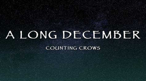 Image result for Counting Crows a Long December