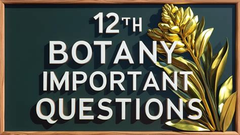 Image result for 12th Botany Important Question PDF