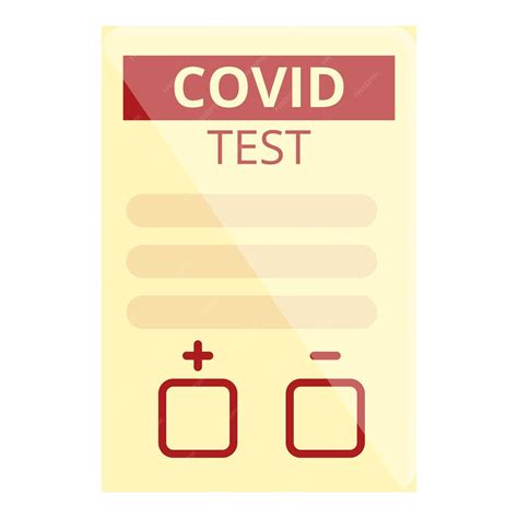 Premium Vector | Covid test lab paper icon cartoon of covid test lab ...