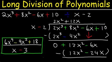 Image result for Polynomial Long Division Examples