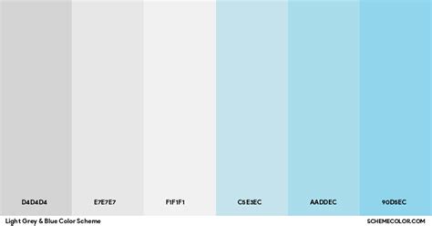 Light Grey & Blue Color Scheme - Palettes - SchemeColor.com