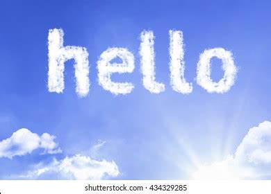 Hello Cloud Word Blue Sky Stock Photo 434329285 | Shutterstock