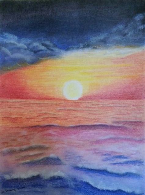 Image result for Sunset Color Drawing