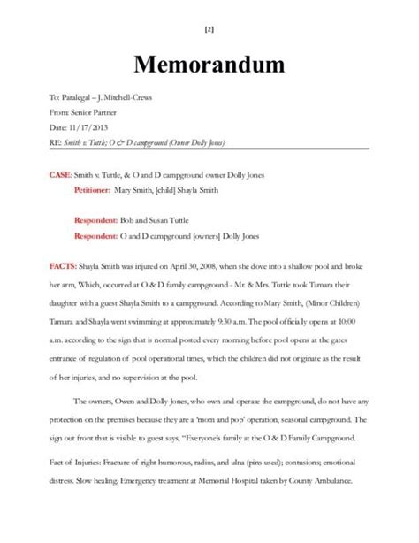 Image result for Example of a Legal Memorandum Format
