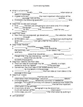 Image result for Summarizing Notes