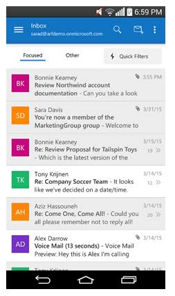 Image result for Outlook On Android Tablets