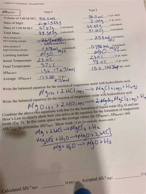 Image result for Exp 2 Enthalpy of Formation Post-Lab