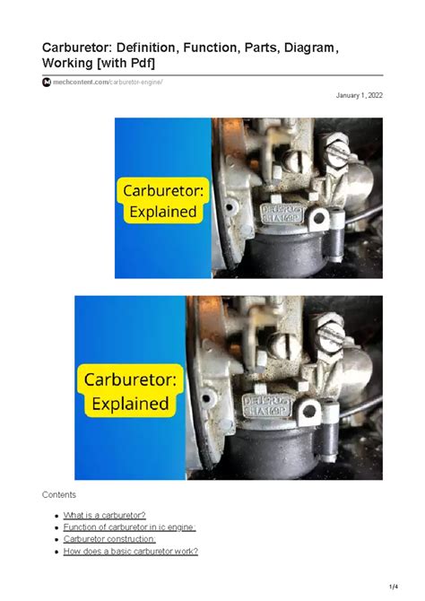 Image result for Carburetor Function