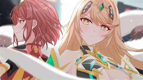 Image result for Pyra X Mythra deviantART