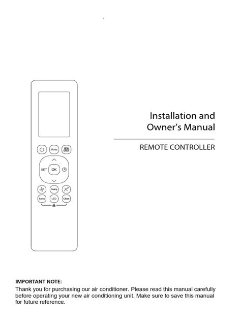 Image result for AC Remote Control Manual