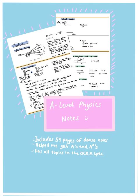 Image result for A Level Physics Revision Notes